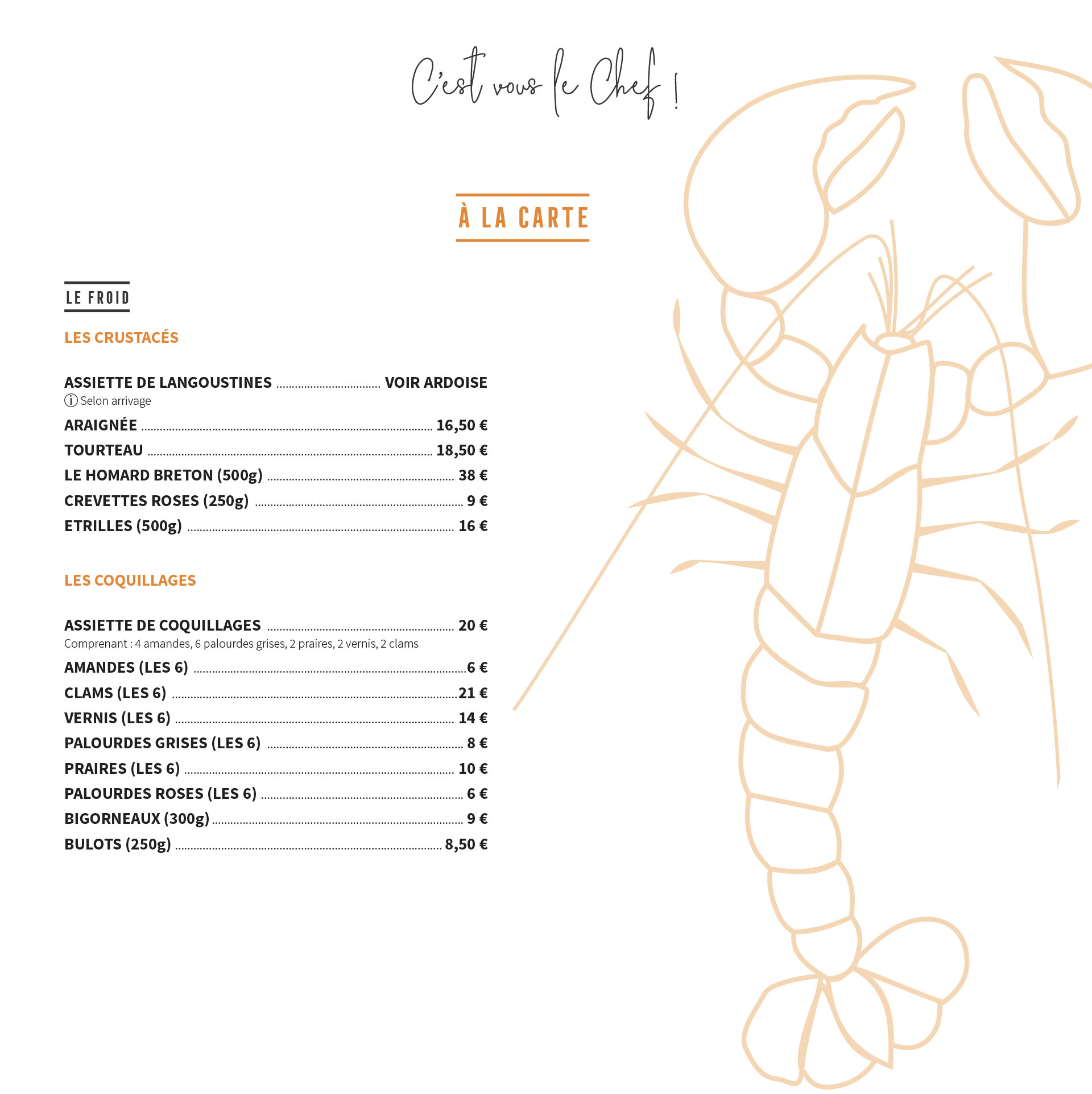 La carte - Chez Jacky - 2020 - Chez Jacky