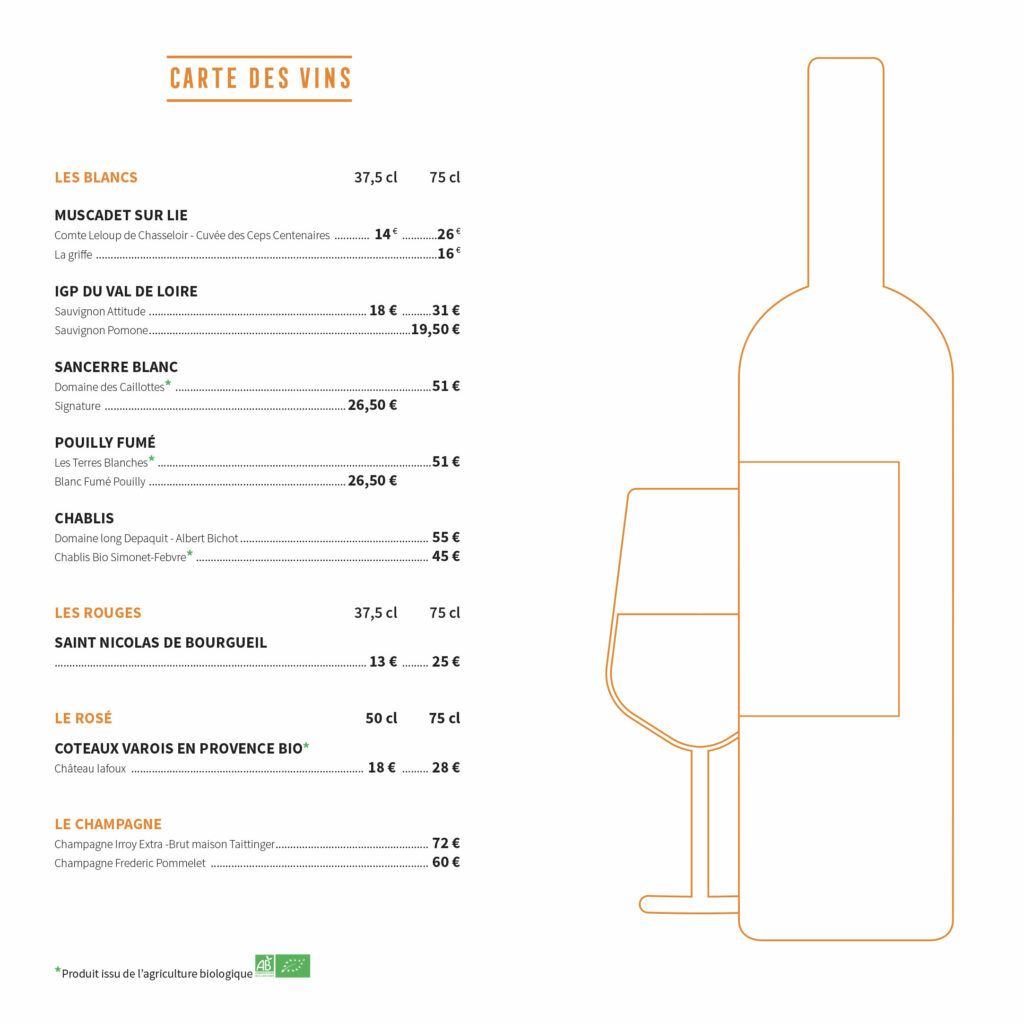 La carte - Chez Jacky - 2023 - Chez Jacky